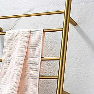 Bathroom Towel Warmer Electric Heated Towel Rack, Black Towel Warmer Wall Mounted Electric Heated Towel Rack with 8 Round Bar, Drying Rack 304 Stainless Steel Electric Heated Towel Rail Rack for Bathr