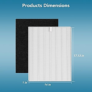 2 Sets D480 Replacement Filter D4 Compatible with Winix D480 Air Purifier, 2 Hepa Filter and 8 Air Filters Felt, Replace Part Number 1712-0100-00, Filter D4