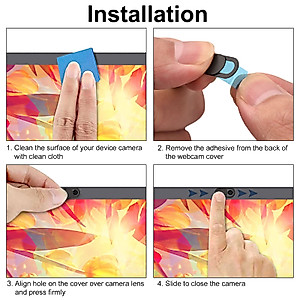 Webcam Cover, Halalili [2 Pack] 0.027 Inch Ultra-Thin Web Camera Cover Slide Compatible with MacBook, Laptop, PC, Computer, iMac, iPad, iPhone 8/7/6 Plus, Protect Your Privacy and Security