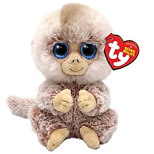 Ty Beanie Bellies-TY41036 Stubby Monkey Soft Toy, 15 cm, TY41036, Brown, Beige, Small