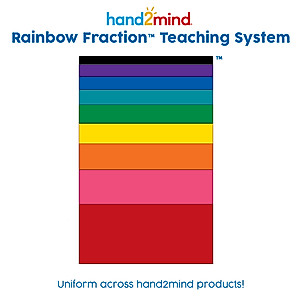 hand2mind Plastic Double-Sided Decimal and Fraction Tiles, Montessori Math Materials, Fraction Manipulatives, Unit Fraction, Fraction Bars Math Manipulatives, Homeschool Supplies (15 Sets of 51)