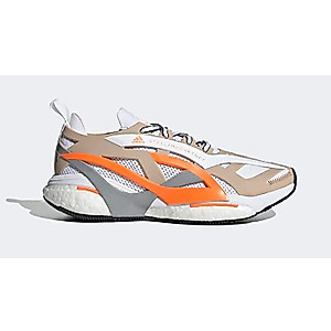 adidas by Stella McCartney SOLARGLIDE Women’S Running Shoes, Ash Pearl/Cloud White/Signal Orange, US 8
