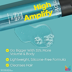 Matrix High Amplify Volumizing Shampoo | Instant Lift, Lasting Volume & Strengthening | Silicone-Free | Boost Structure in Fine, Thin & Limp Hair | Salon Professional Shampoo | 10.1 Fl. Oz.