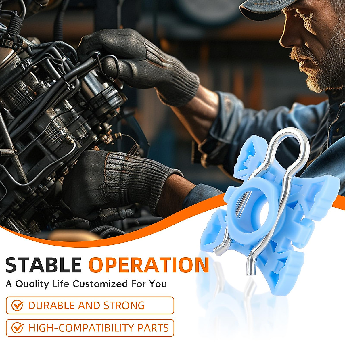 GoaMotors 3509416 Window Regulators Sliding Pivot, 10PCS Sliding Jaw Window Regulator with Clips Fit for Volvo 740 960 S60 S80 S90 XC70 XC90