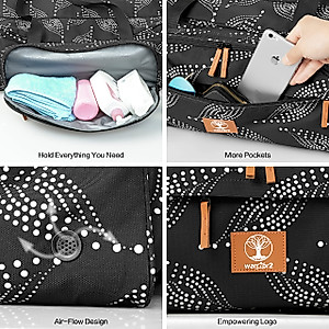 WARRIOR2 Yoga Mat Bag, 8-Pocket Yoga Gym Bag Fits 1/2" Thick Mat & Yoga Blocks, Detachable Straps | Large Gym Bag With Yoga Mat Holder For Women, Men. Yoga Duffle, Yoga Tote