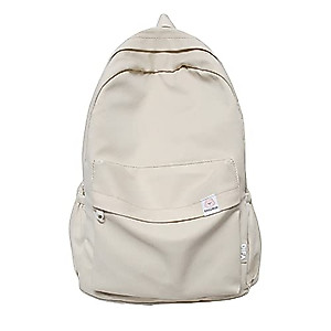 Cute Aesthetic Backpack for School College Student Solid Color Backpack Lightweight Classic Backpack for Women Girls Laptop Backpack Casual Kawaii Backpack for Travel, School, Work