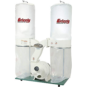 Grizzly Industrial G1030Z2P - 3 HP Dust Collector with Aluminum Impeller