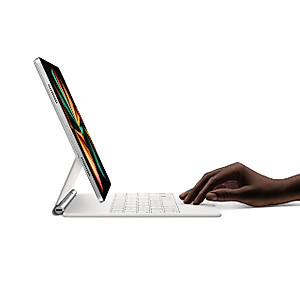 Apple Magic Keyboard: iPad Keyboard case for iPad Pro 11-inch (1st, 2nd, 3rd, 4th gen) and iPad Air (4th, 5th gen, and M2), Great Typing Experience, Built-in trackpad, US English - White
