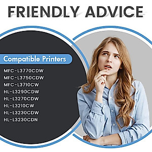 TN227 High Yield Toner Cartridge 4 Pack TN223BK/C/M/Y Compatible for Brother TN-227BK/C/M/Y High Yield Replacement for MFC-L3750CDW MFC-L3770CDW HL-L3290CDW HL-L3210CW HL-L3230CDW MFC-L3710CW Printer