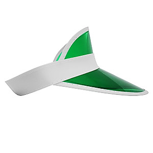 Nicky Bigs Novelties Clear Colored Plastic Sun Visor Tennis Beach Bingo Vegas Dealer Golf Casino Hat