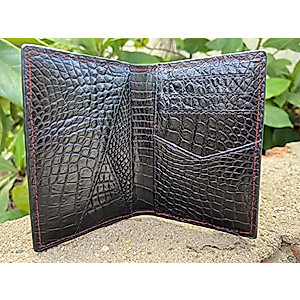 Vietnam Double side Black Crocodile Alligator leather skin Credit Cardholder, leather credit cardcase, leather creditcard cover