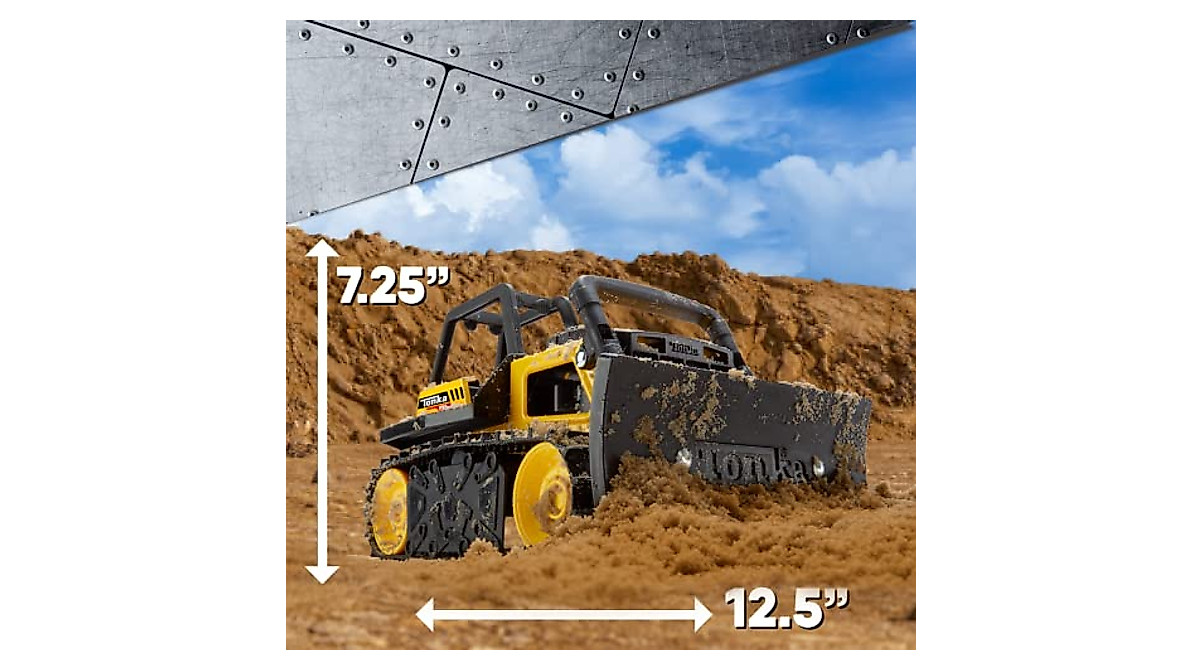 Tonka Steel Classics Bulldozer - Durable Toy Truck