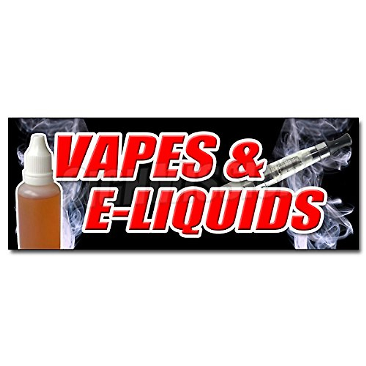 12" Vapes & E-Liquids Decal Sticker Bongs Rolling Papers E Cigs Weed Smoke
