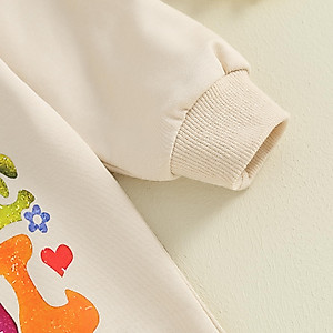 BOIBOKOKO Newborn Baby Girl Boy Clothes Sassy Little Soul Long Sleeve Romper Jumpsuit Cute Fall Winter Outfit (Beige-CC, 3-6 Months)