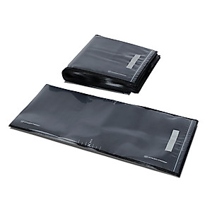 Stash Proof Resealable Zipper Vacuum Seal Bags 11" x 24" (50 Count) 5.5 Mil (Black and Clear) - BPA Free Commerical Grade Food Saver for Storage, Sous Vide, and Meal Prep Sealer Bag