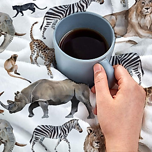 Animal Blanket Gifts for Boys Girls,Woodland Forest Animals Pattern Throws,Soft Plush Elephant Leopard Monkey Lion Hippo Print,Lightweight Quilts for Bed Sofa Decoration 60 x 50in for Teens