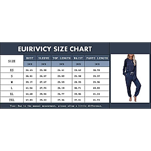 Eurivicy Women's 2 Piece Lounge Set Long Sleeve Tracksuits Loungewear Pajama Sets