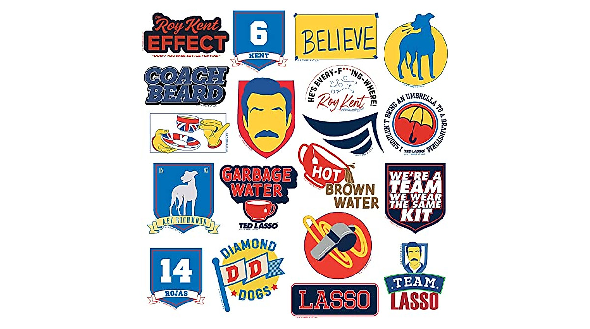 Ted Lasso Sticker Pack - 50 Durable Vinyl Stickers