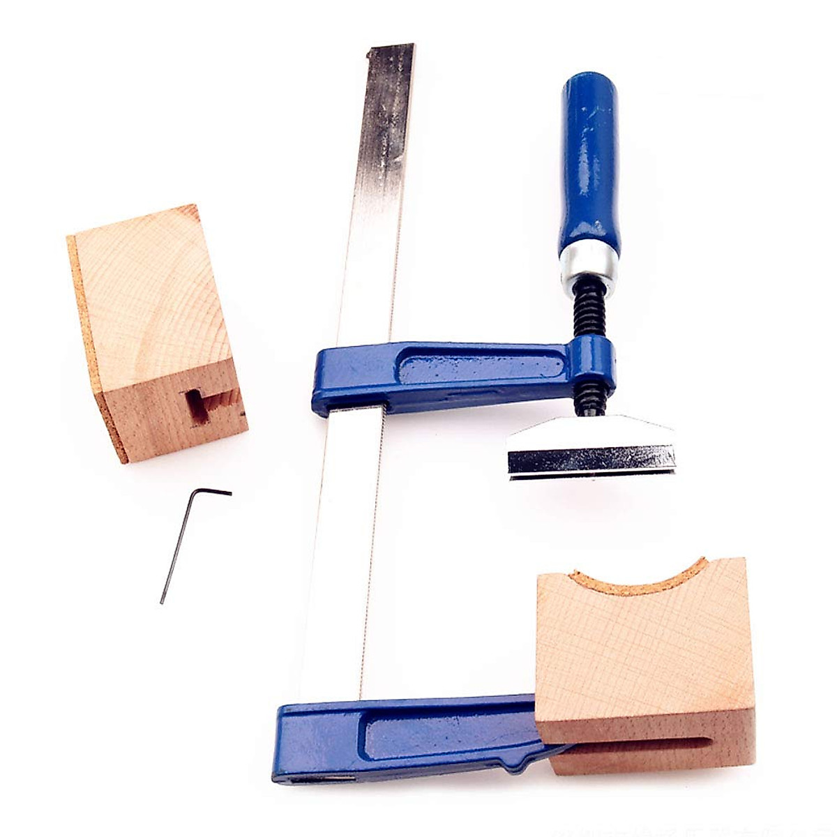 Jiayouy Guitar Bass Fingerboard Fret Press Insert Tool + 9Pcs Radian Fret Press Caul Inserts with 2pcs Wooden Soundhole Cauls, Hex Wrench