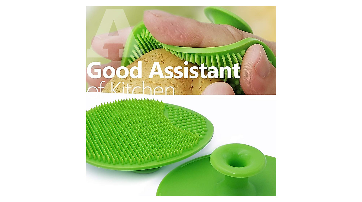 Vegetable Brush Scrubber - Easy Cleaning, Green Design