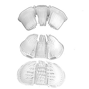 SUPVOX 7pcs Three Sided Toothbrush Replaceable Dual Brush Head Special Needs Toothbrush toothhugger Toothbrush Soft Bristle Toothbrush for Adult (4 Replace brish Heads)