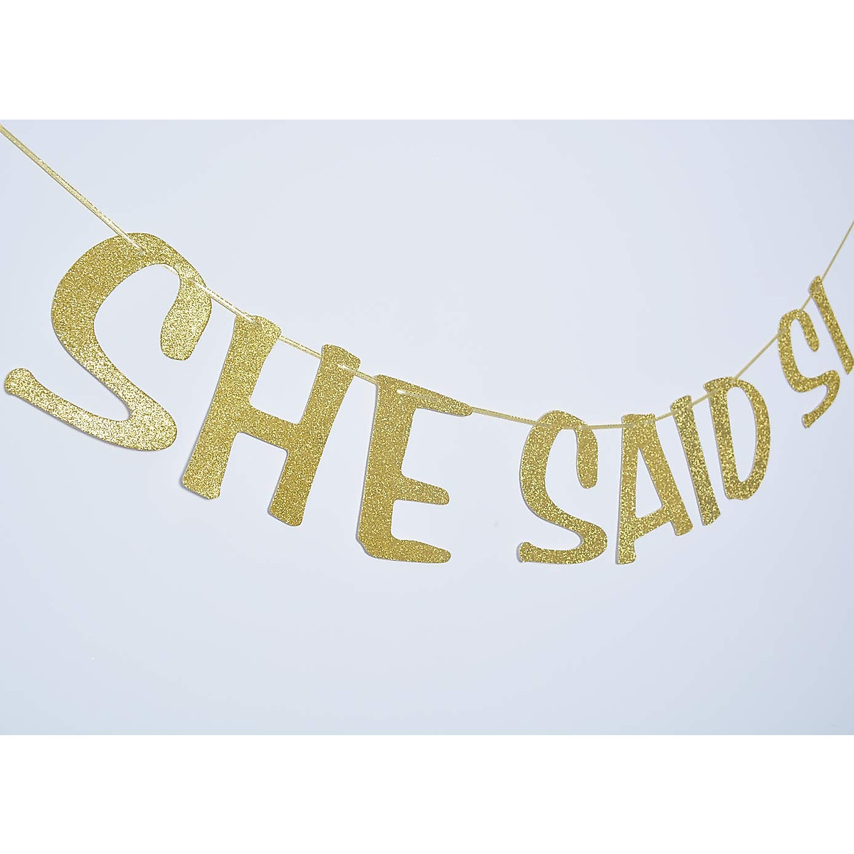 She Said Si Banner Bachelorette Sign Mexico Bachelorette Party She Said Yes Garland Wedding Decorations Engagement Supplies Bridal Shower Party Decor Photo Booth Props Gold Glitter