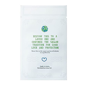 World End Imports White Cotton Sailor Knot Bracelet (Medium)