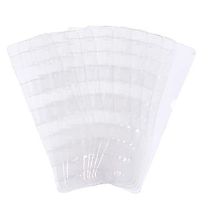 Heat Shield Guards for Hair Extension Multi Hole Shield Spacers Fusion Glue Protector Templates with Hook Pulling Needle for Hair Extensions (10 Pieces)