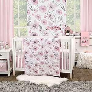 Little Love by NoJo Beautiful Blooms Pink and Grey Flowers Musical Mobile