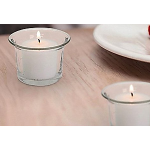 D'light Online Long 10 Hour Burn Time Unscented Votive Candles - for Birthdays, Baby Shower, Home Decoration and Weddings (White, 10 Hour - Set of 12)