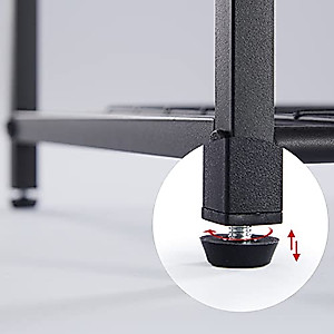 YOUDENOVA Metal Shoe Rack, 3-Tier Shoe Shelf with MDF Wood Top Board, Shoe Tower for Entryway, Shoe Storage Organizer for Hallway, Closet, Bedroom, Living Room - Rustic Brown