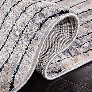 SAFAVIEH Lagoon Collection 5'5" x 7'7" Beige/Grey LGN178B Distressed Non-Shedding Living Room Bedroom Dining Home Office Area Rug