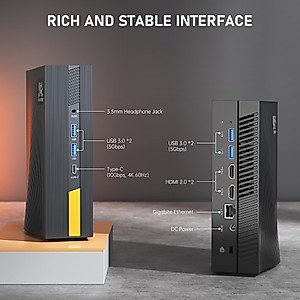 Mini PC Intel i5 12th-Gen 12450H (8 Cores, 12 Threads, up to 4.4GHz), ACEMAGICIAN Mini Computer 16GB DDR4 512GB SSD, WiFi 6/BT5.2/3-Screen 4K@60 Display Office Desktop, for Daily Use/Business/HTPC