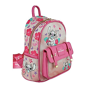 Disney Lilo and Stitch - Angel Wondapop 11 Inch Vegan Leather Mini Backpack