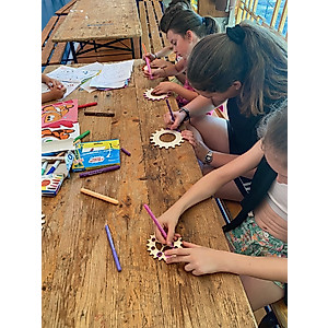 Wooden Gear Set up to 5.9" Unfinished Crafts & Decorations Steampunk Design DIY Paint the Gears Craft Supplies