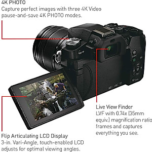 Panasonic Lumix G85 Mirrorless Camera with 12-60mm Lens with Advanced Accessories and Travel Bundle | DMC-G85MK | panasonic lumix g85