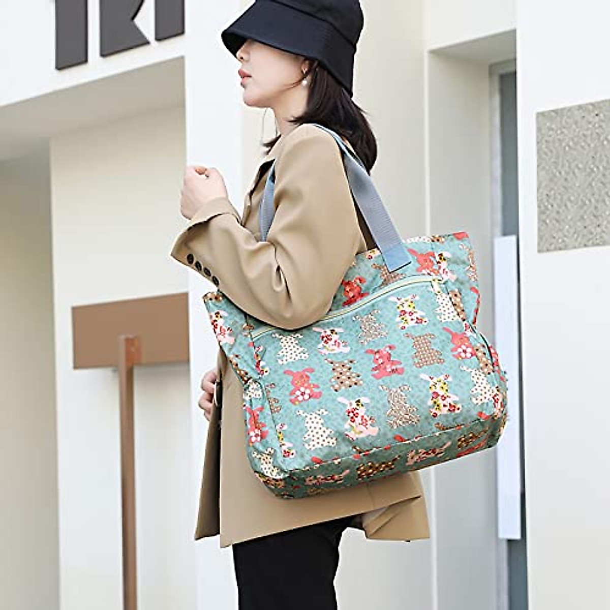 Tote Bag for Women Large Lightweight Handbags Casual Fashion Print Travel Bag Shoulder Bags for Women Purse