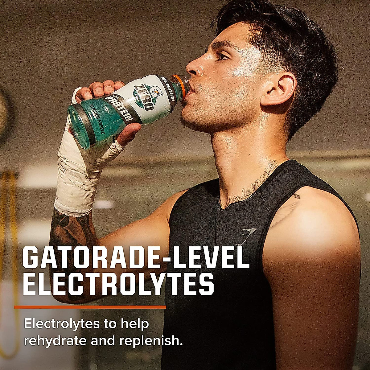 Gatorade Zero With Protein, 10g Whey Protein Isolate, Zero Sugar, Electrolytes, Fruit Punch, 16.9 Fl Oz, 12 Pack