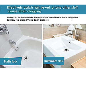 CNSZNAT Hair Catcher Shower Drain, Bathtub Drain Cover, Deep Stainless Steel Sink Strainer for Bathroom Sink Bathtub Shower Floor Drain, Fit Hole Size from 1.25" to 2.17"(3-Pack)