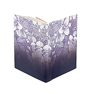 Tongluoye Purple Flowers Book Cover Protector for Girls Fashion Book Covers for Soft Cover Books with Ribbon Bookmark Made of Durable Polyester Materials Lightweight Book Pouch for Women Gifts