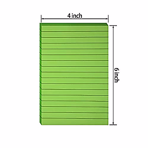 6 Pieces Sticky Notes Lined Self Sticky Notes Lined Colorful Lined Post Memos for Office, School and Home, 50 Sheets (Bright Neon Colors, 4 x 6 Inch)