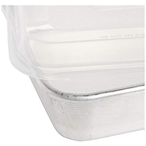 Nordic Ware Natural Aluminum Commercial Square Cake Pan with Lid, Exterior 9.88 x 9.88 Inches