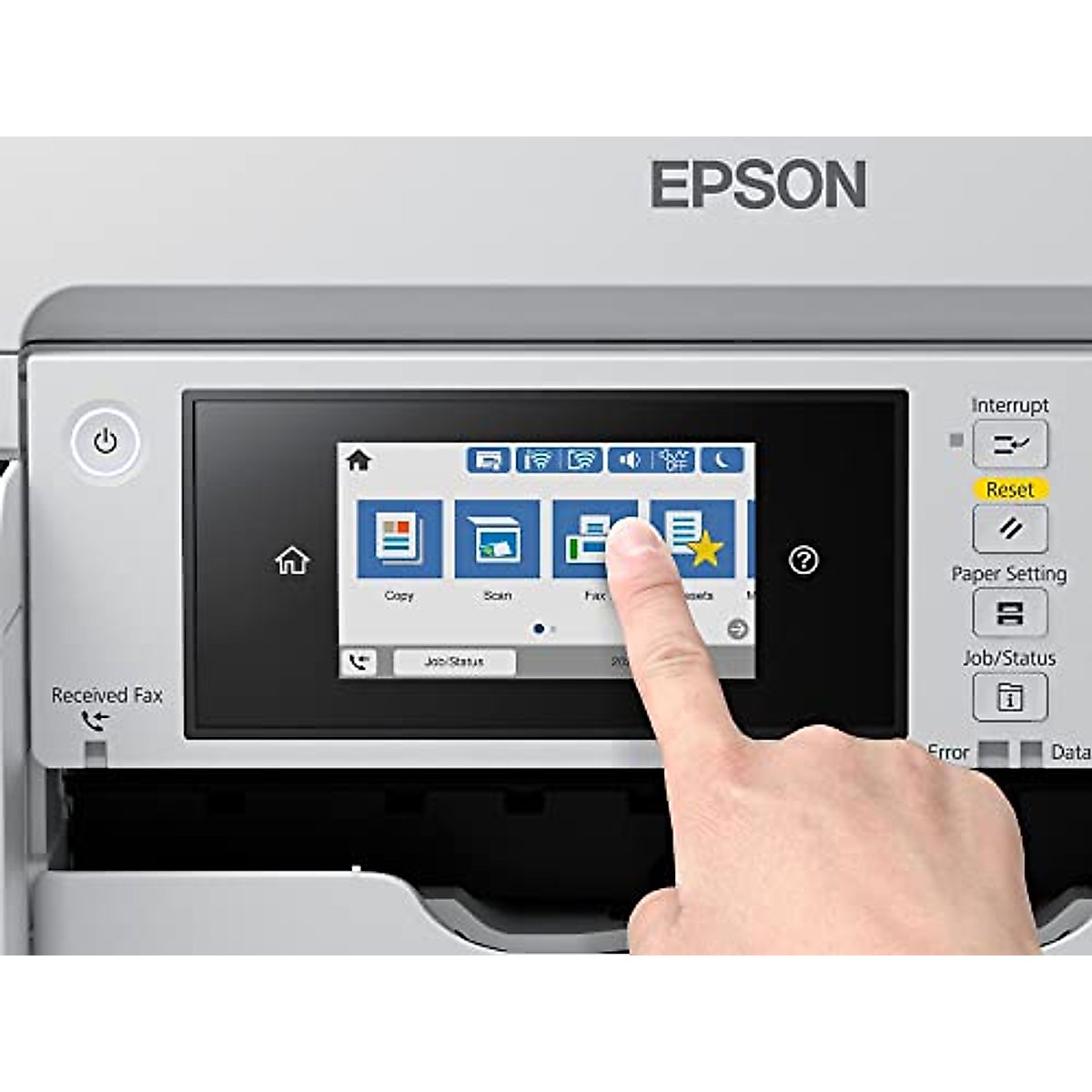 Epson EcoTank Pro ET-16600 Wide-Format All-in-One Supertank Wireless Color Inkjet Printer, White- Print Copy Scan Fax - 4.3" LCD, 25 ppm, 4800 x 1200 dpi, 13 x 19, Auto 2-Sided Printing, 50-Sheet ADF