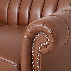 Christopher Knight Home Glenmont Love Seats, Cognac Brown + Espresso