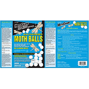 MothGuard MG53PK MG3 Old-Fashioned Cedar Scent, EPA Registered, 5Oz Box of Mothballs-Kills Moths, Carpet Beetles, Repellent Closet Clothes Protector, No Clinging Odor (3-Pack), White