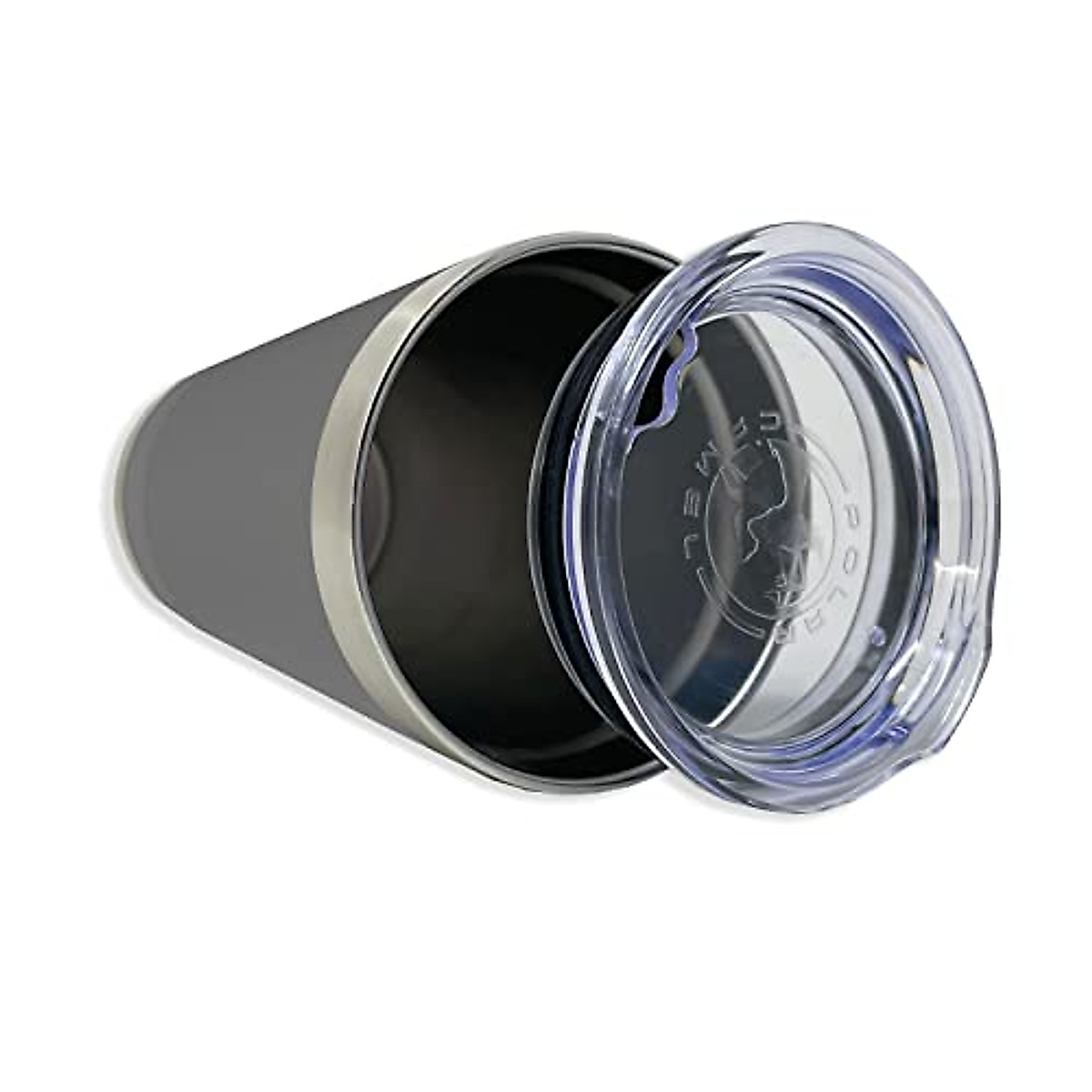 LaserGram 16oz Vacuum Insulated Pint Tumbler, Alien Head, Personalized Engraving Included (Gray)