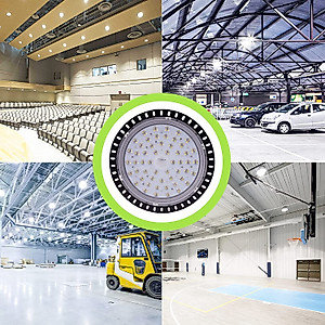 Sararoom 30Packs 200W 110V UFO LED High Bay Light, LED Warehouse Light 20000 Lumen 6500K Daylight White LED Shop Light Commercial Bay Lighting for Factory Garage Workshop