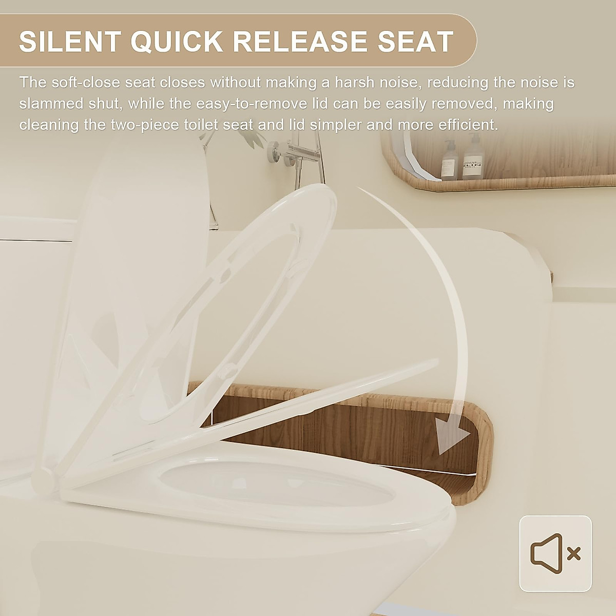 Simple Project 16inch Two-piece Elongated Toilet Single Flush 1.28gpf Toilet With Comfortable Soft Close Seat, Toilets For Bathrooms Comfort Height Elongated - White