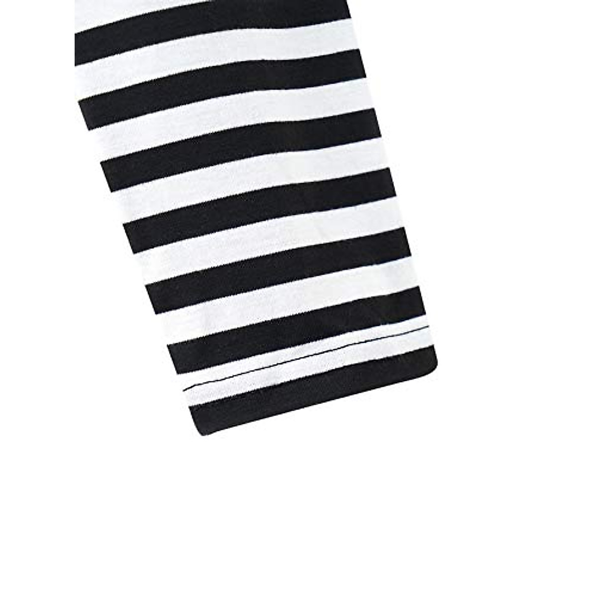 SweatyRocks Women's Color Block Butterfly Print Striped Long Sleeve Crop Top T Shirt Floral Black White S