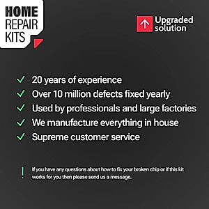 Granite, Marble, Quartz & Acrylic Repair Kit (Clear/Transparent) - Suitable for Most Repairs I Also for Tile, Countertop, Fiberglass & Ceramic Surfaces I Fix Broken Chips & Cracks in Minutes